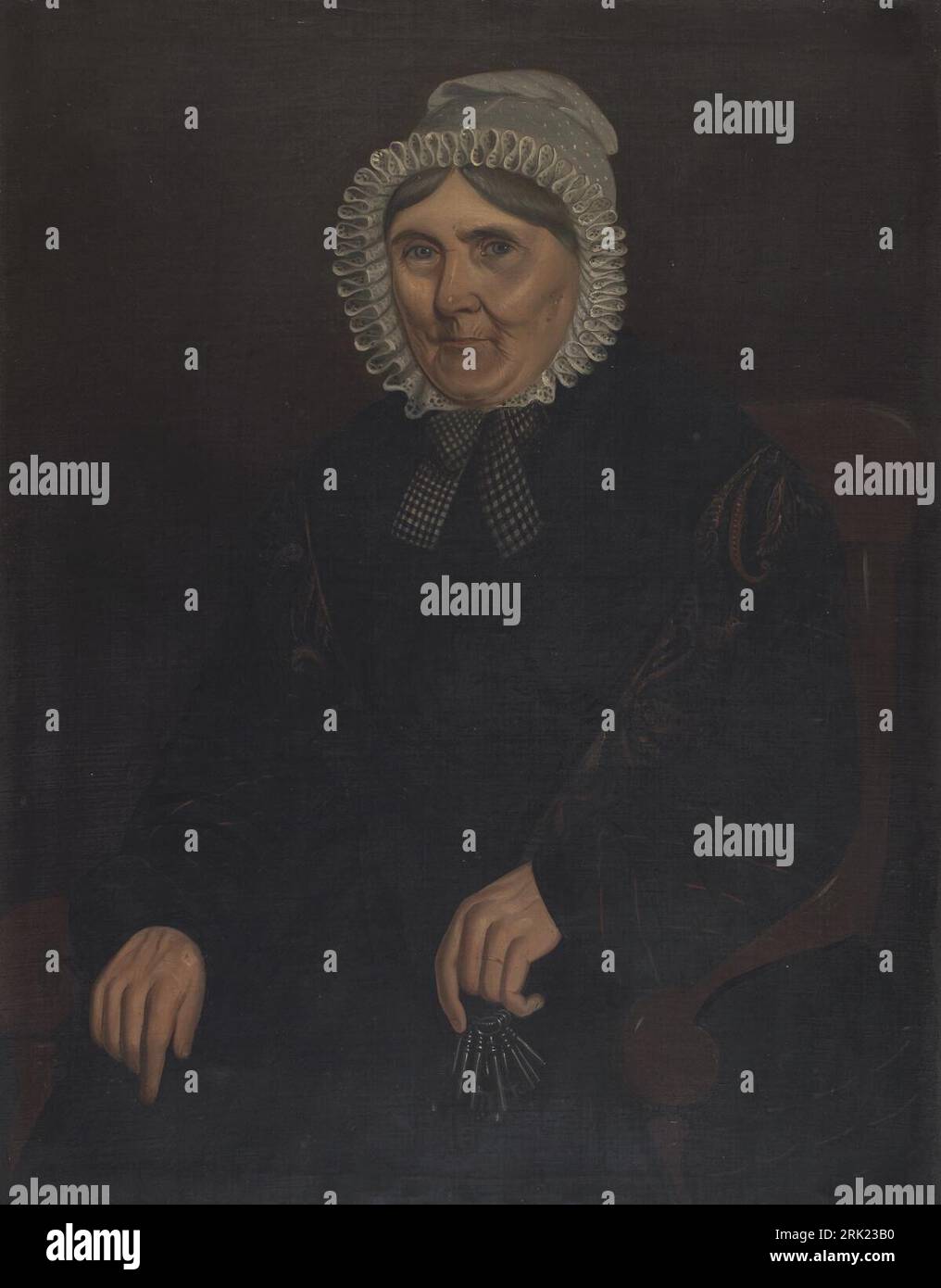 Half length portrait of woman 1840 by William Roos Stock Photo - Alamy