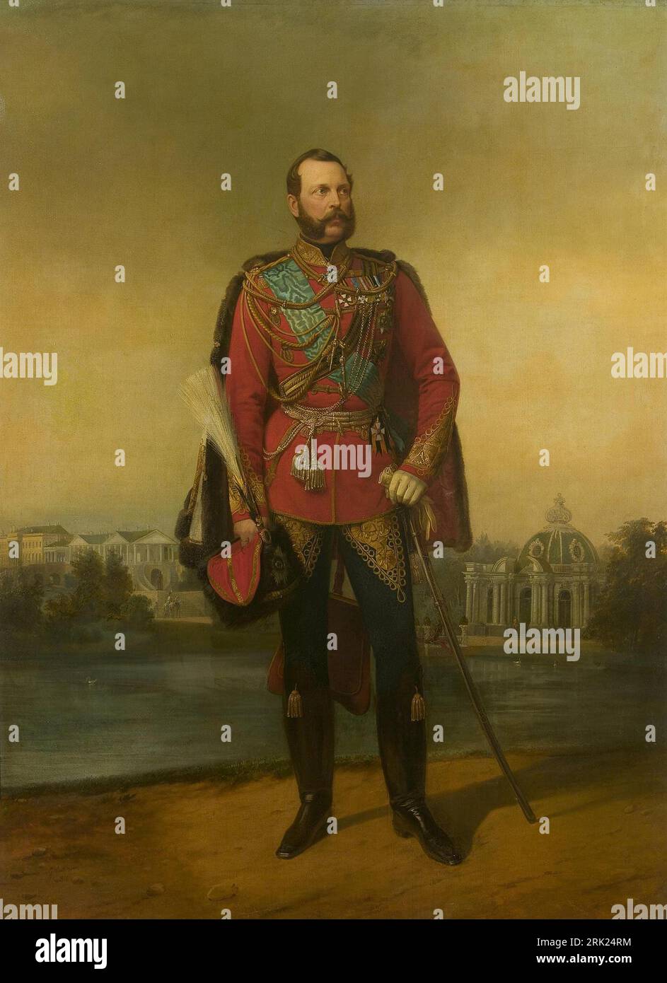 Portrait of Emperor Alexander II 1866 by Georg von Bothmann Stock Photo ...