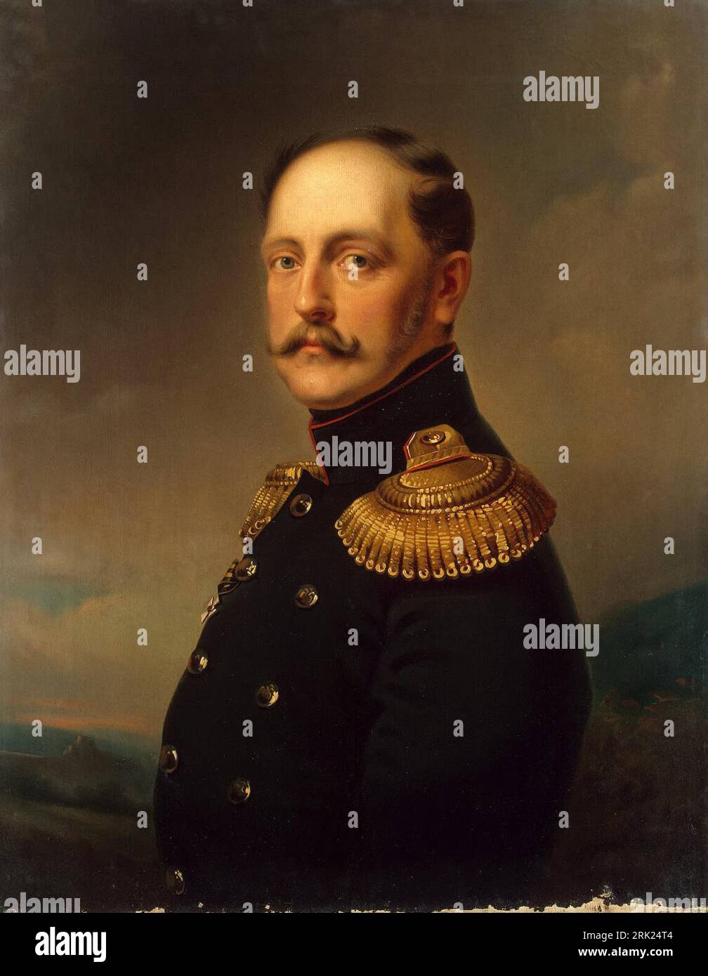 "Portrait of Emperor Nicholas I" Type of Kruger 1850s by Georg von ...
