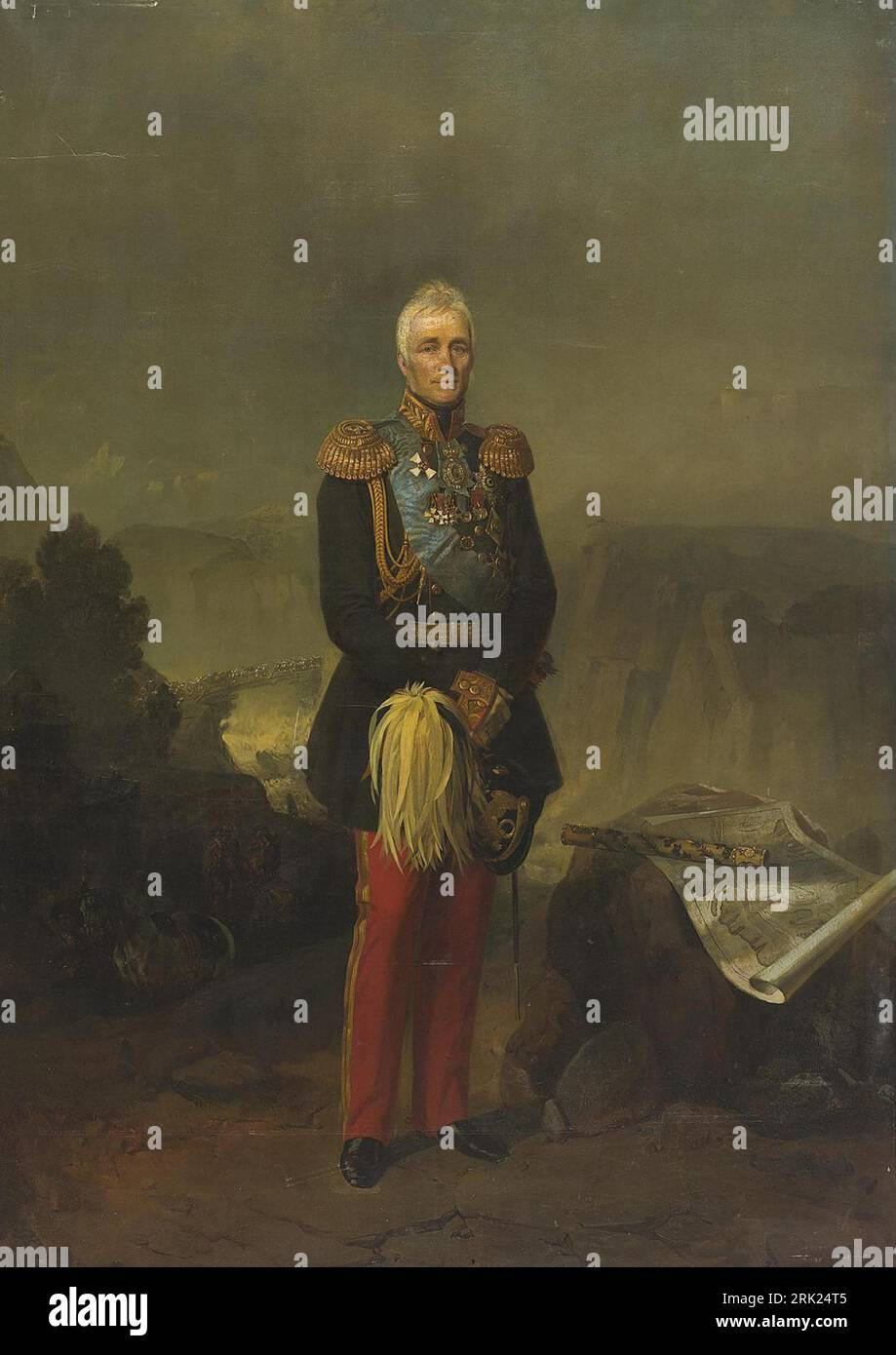 Portrait of Count M.S. Vorontsov circa 1861 by Georg von Bothmann Stock ...