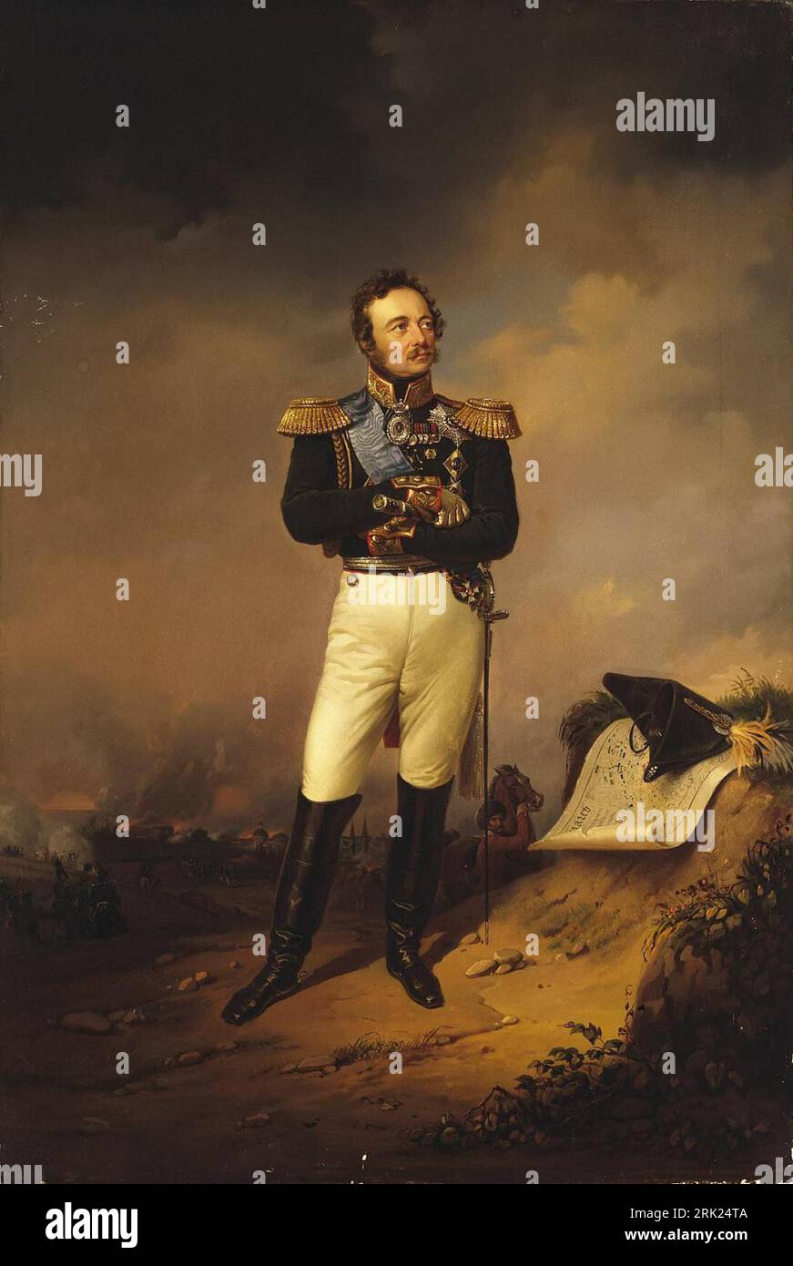 Portrait of Count Ivan Paskevich circa 1870 by Georg von Bothmann Stock ...