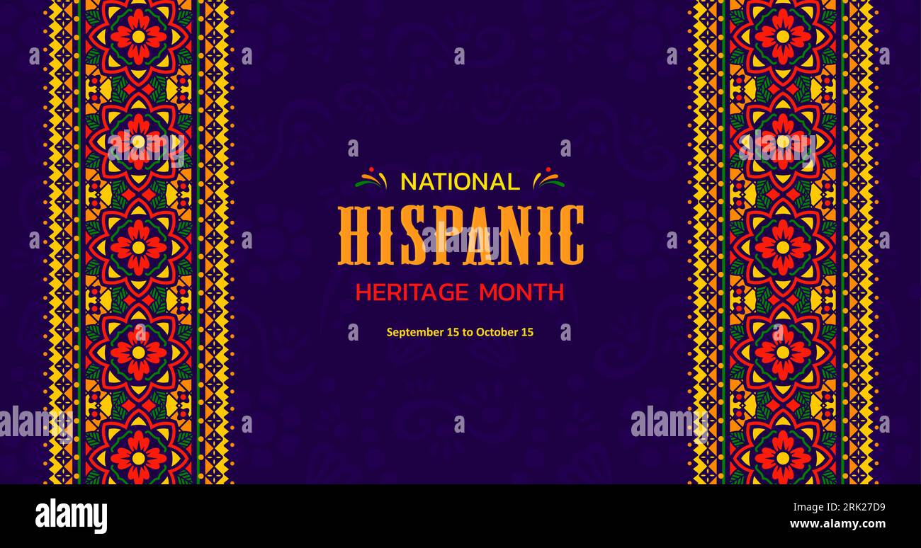 Ethnic ornament pattern, national hispanic heritage month festival ...