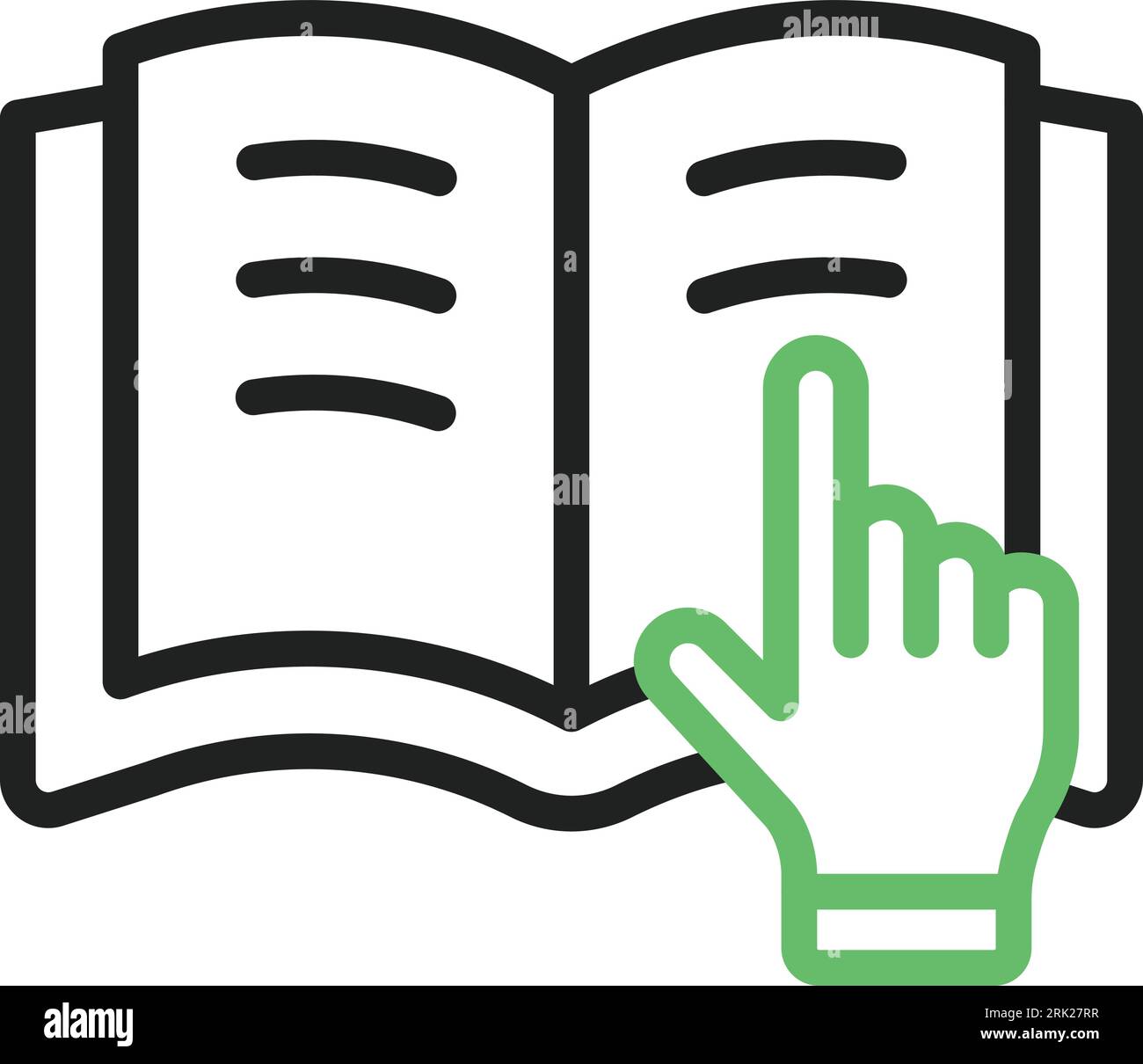 Finger reading Stock Vector Images - Alamy