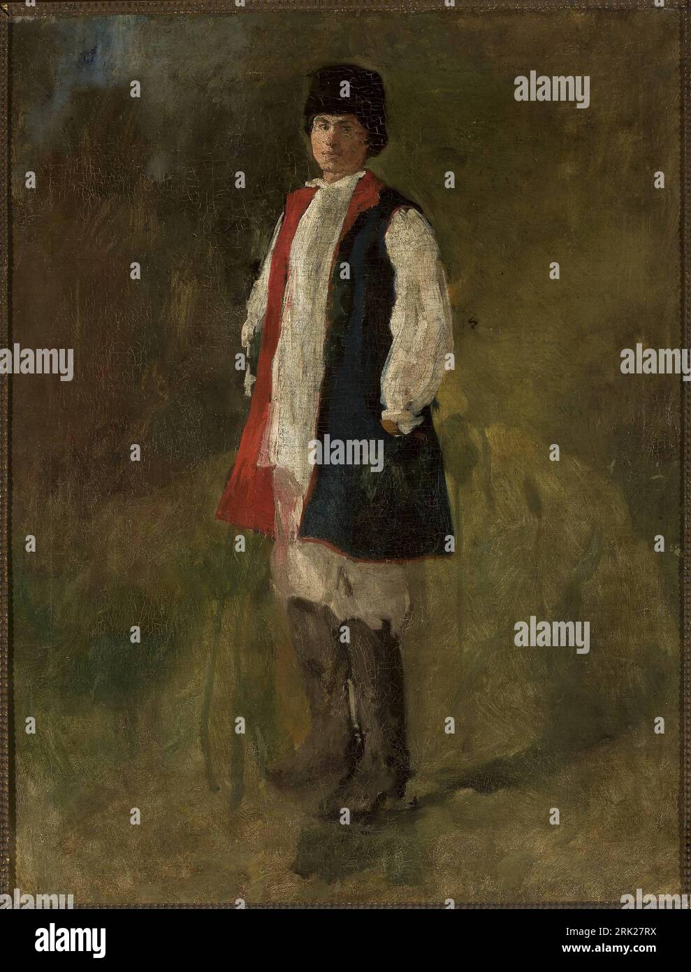 Peasant in the “sukmana” overcoat by Witold Pruszkowski Stock Photo - Alamy