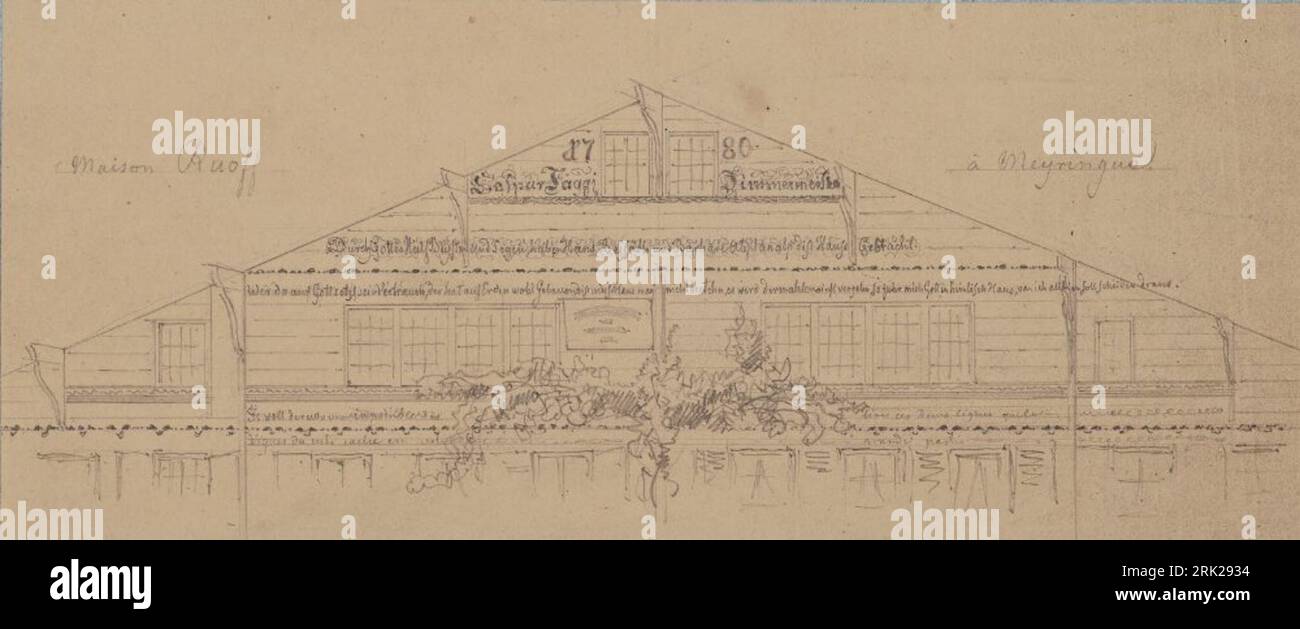 Maison Rouff à Meyeringen by Carl Johan Billmark Stock Photo - Alamy