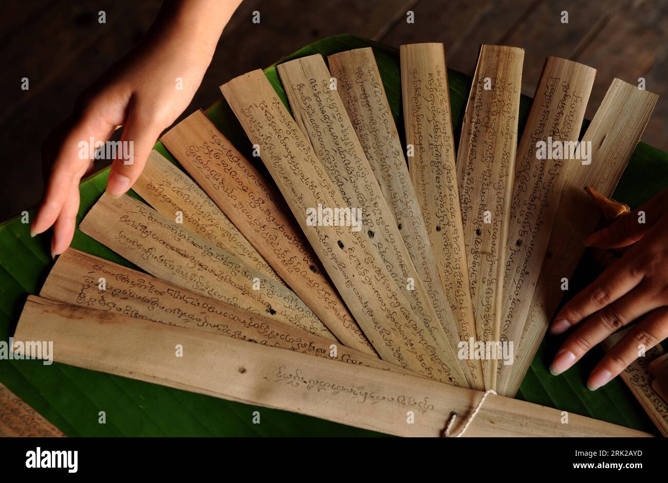 Palm leaf manuscripts hi-res stock photography and images - Alamy