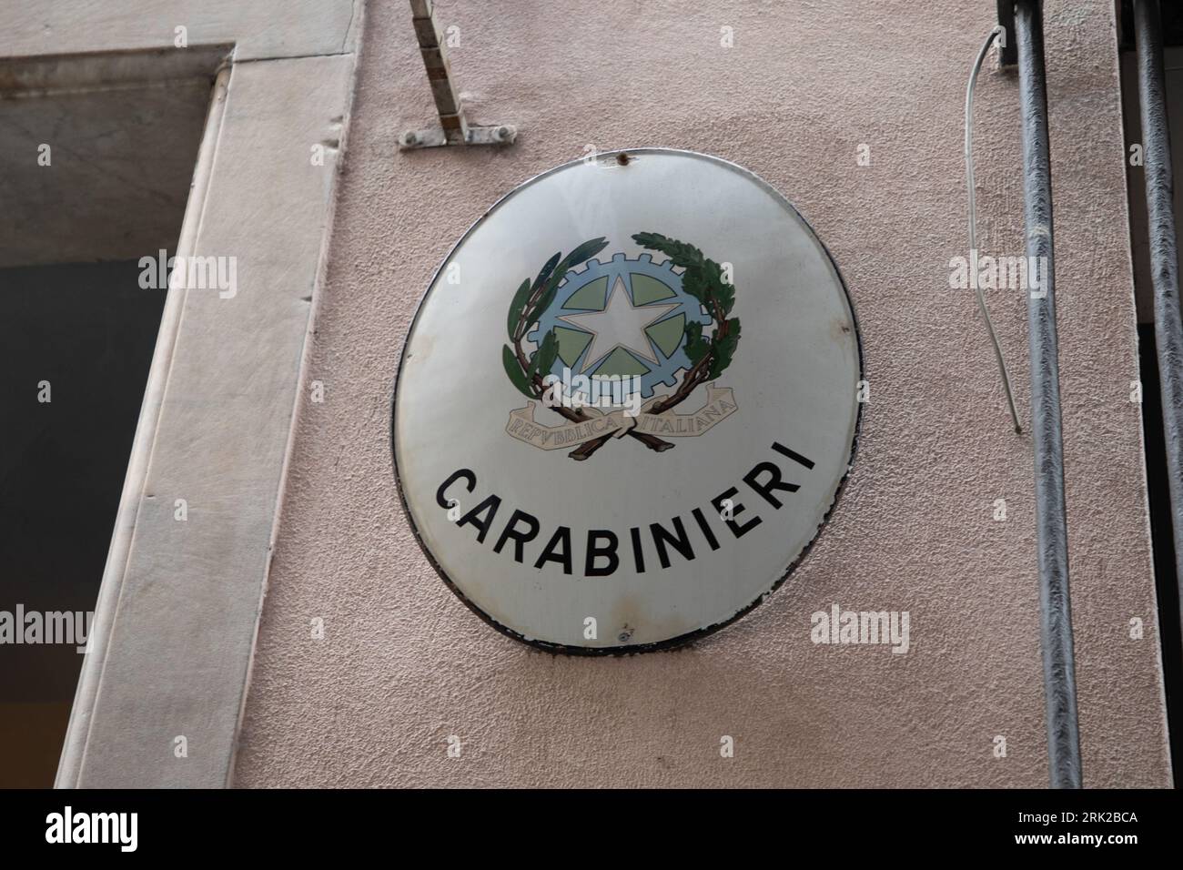 Milan , Italy - 08 20 2023 : Carabinieri military police republica ...
