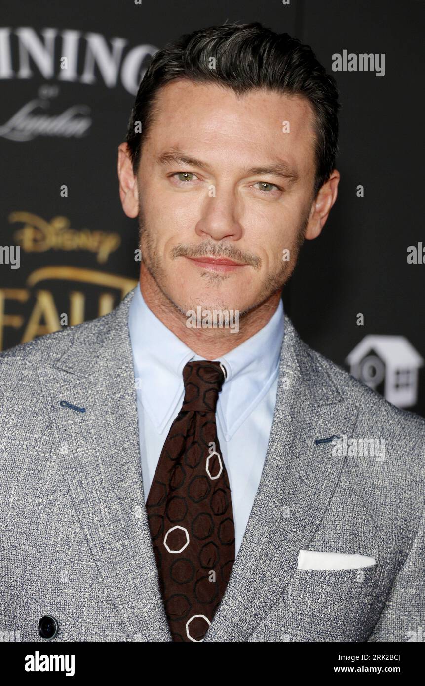 Luke Evans at the Los Angeles premiere of 'Beauty And The Beast' held ...