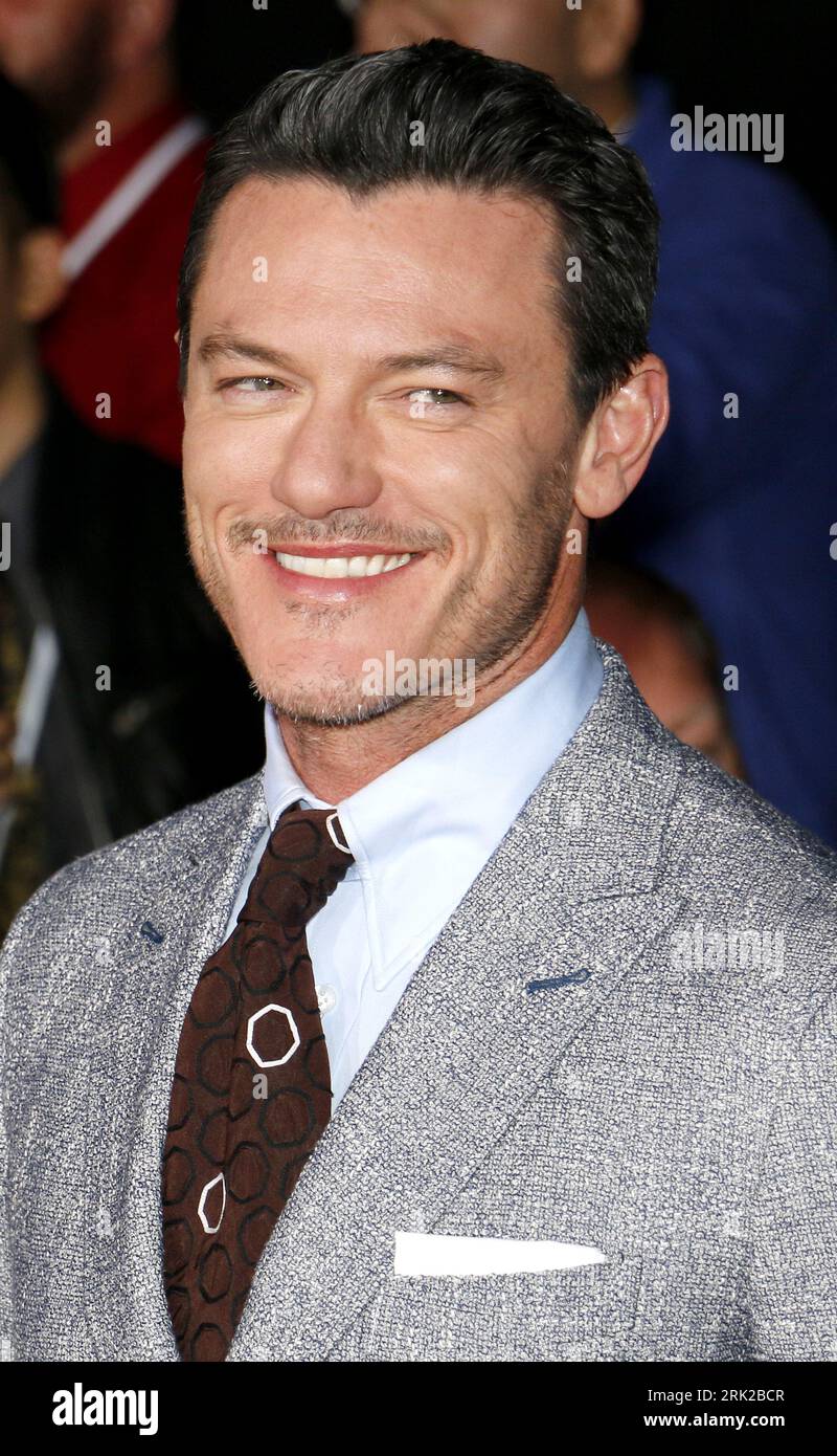 Luke Evans at the Los Angeles premiere of 'Beauty And The Beast' held ...