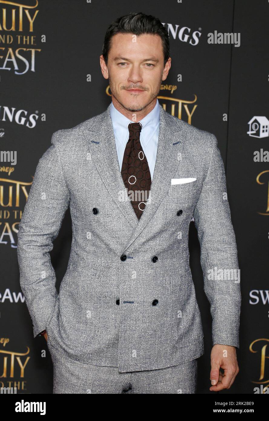 Luke Evans at the Los Angeles premiere of 'Beauty And The Beast' held ...