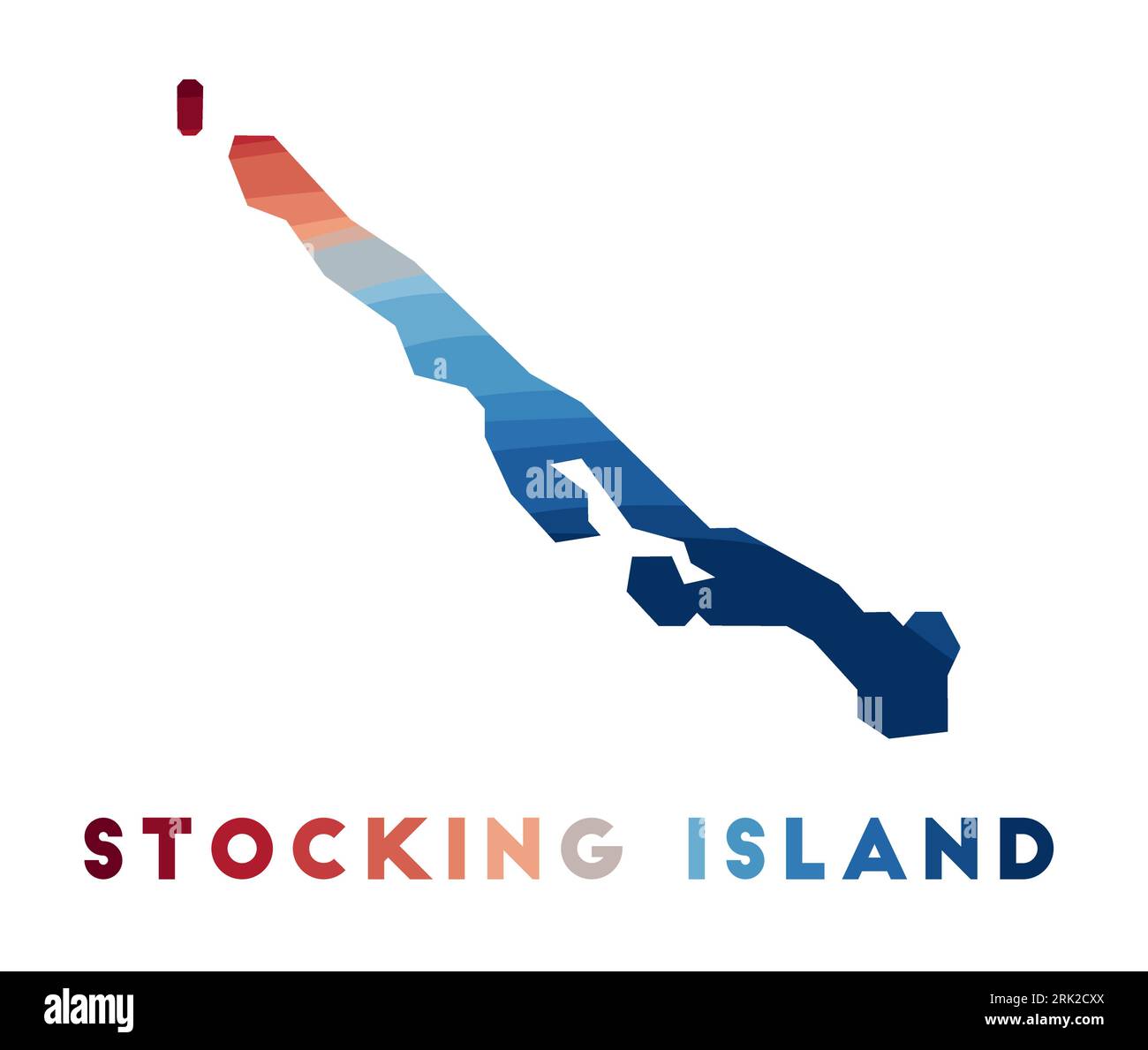 Stocking Island map. Map of the island with beautiful geometric waves ...