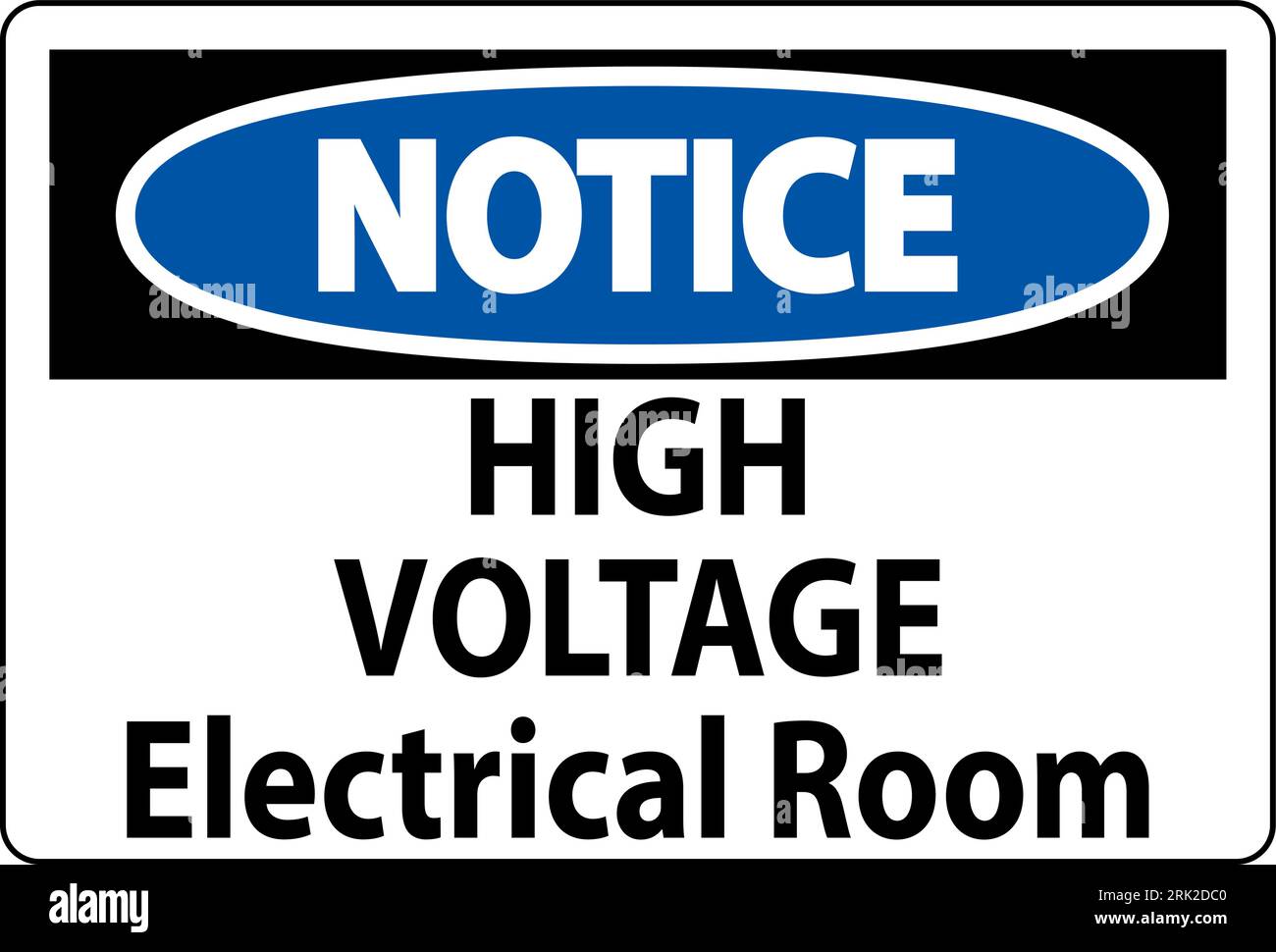 Notice Sign High Voltage - Electrical Room Stock Vector Image & Art - Alamy