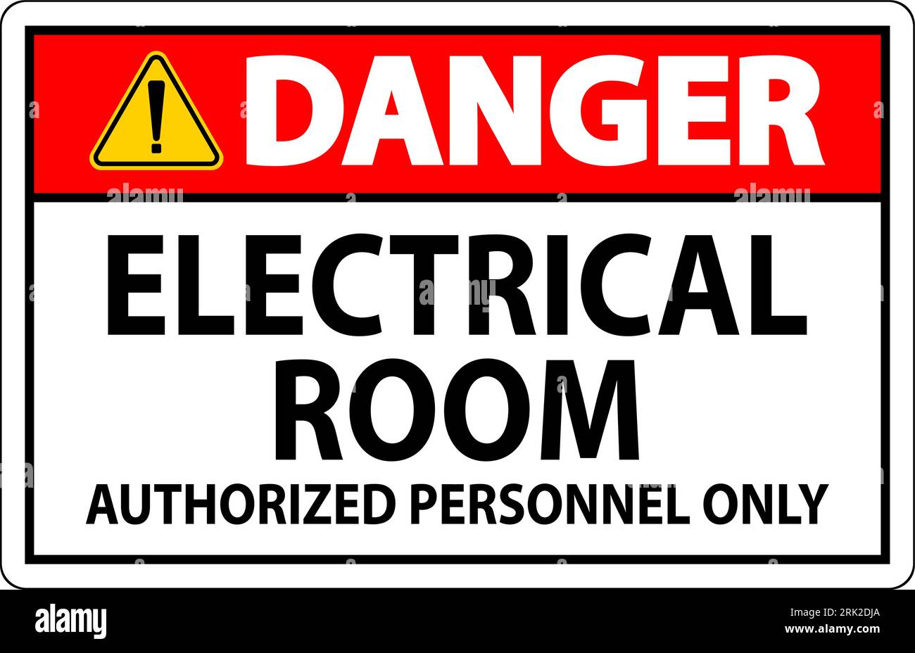 Danger Sign Electrical Room - Authorized Personnel Only Stock Vector ...