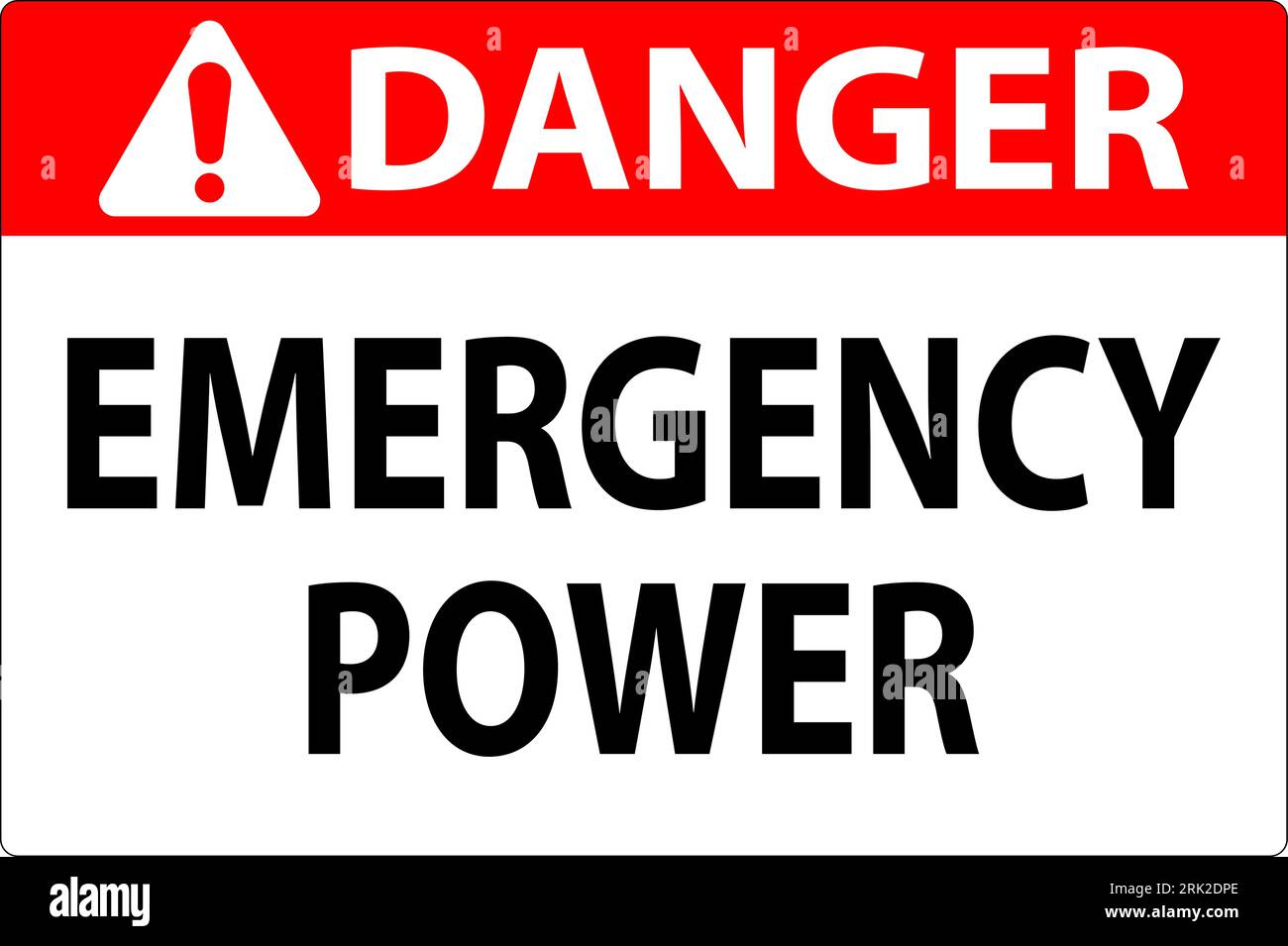 Danger Sign Emergency Power Stock Vector Image & Art - Alamy