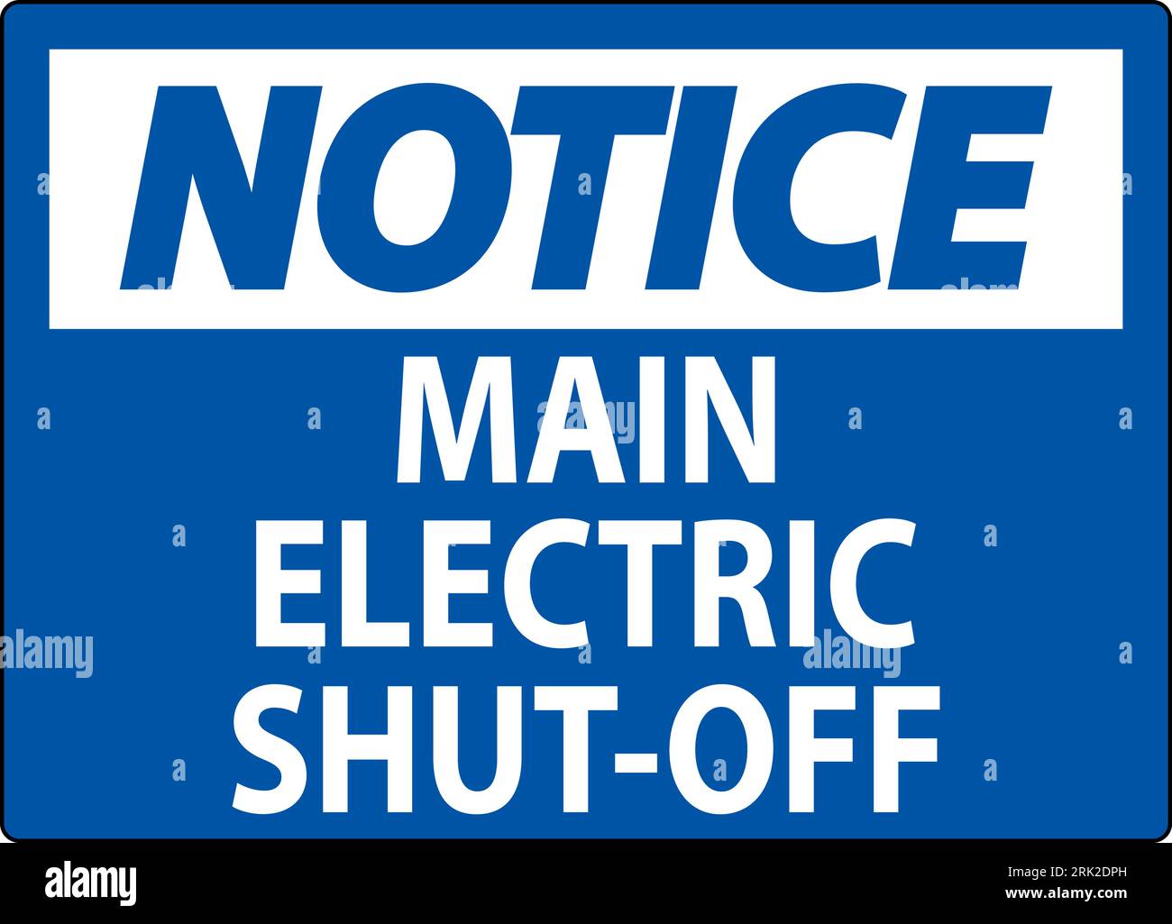 Notice Sign Main Electric Shut-Off Stock Vector Image & Art - Alamy