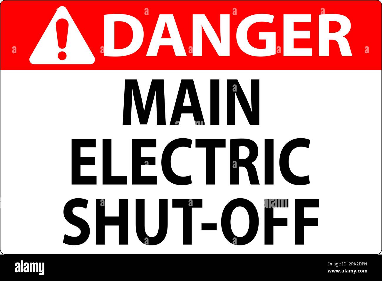 Danger Sign Main Electric Shut-Off Stock Vector Image & Art - Alamy