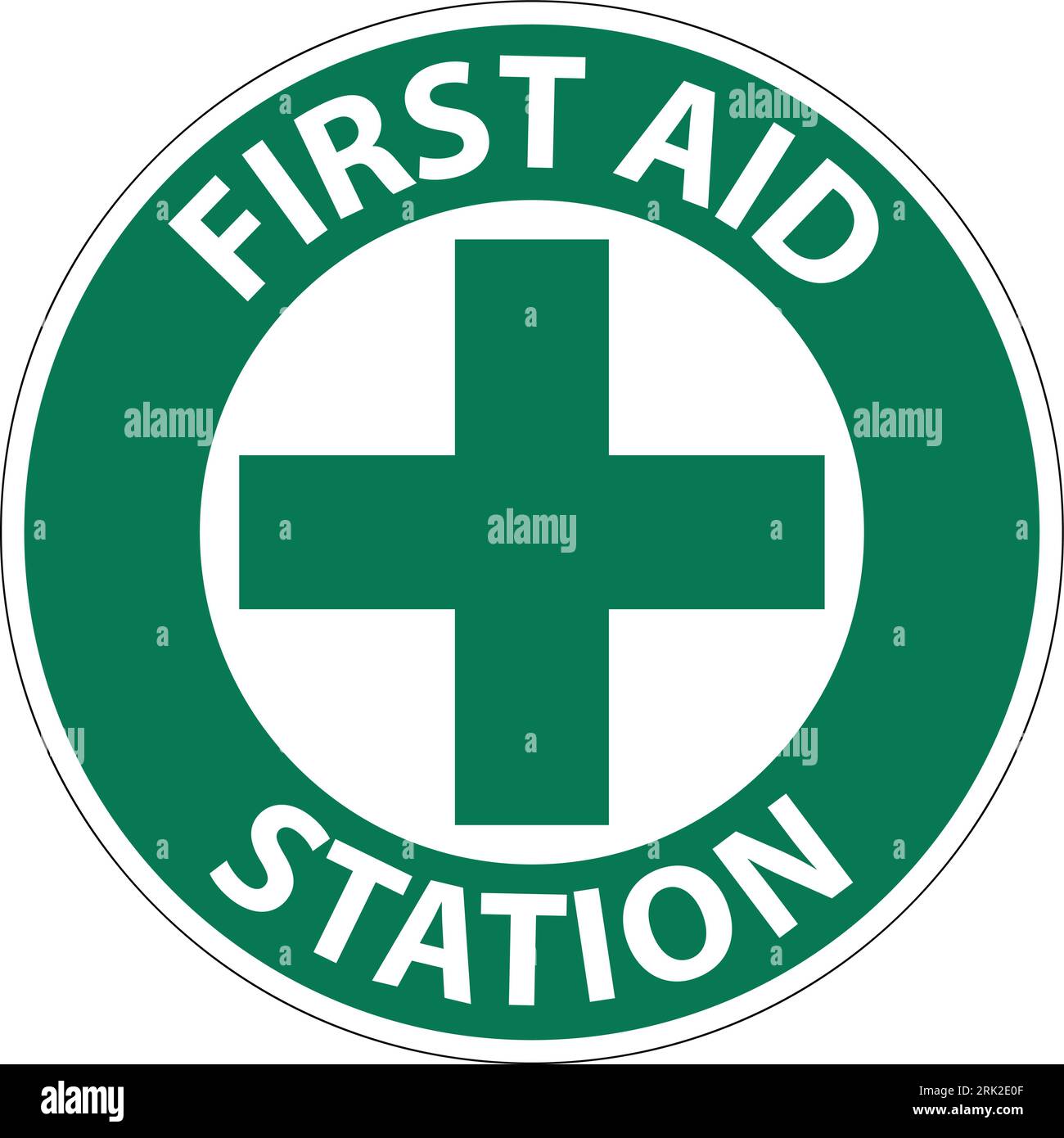 Floor Sign, First Aid Station Stock Vector Image & Art - Alamy