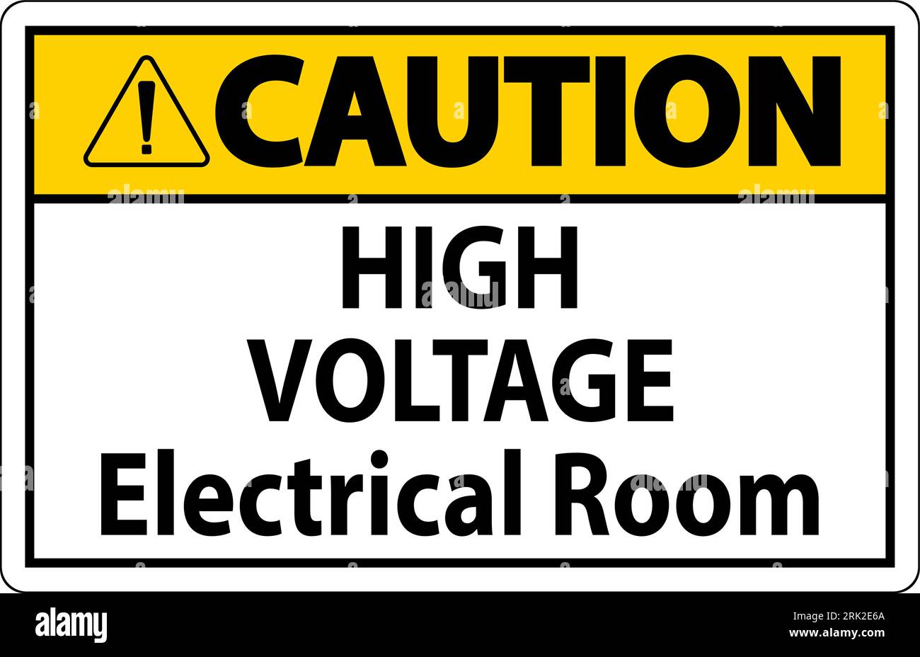 Caution Sign High Voltage - Electrical Room Stock Vector Image & Art ...