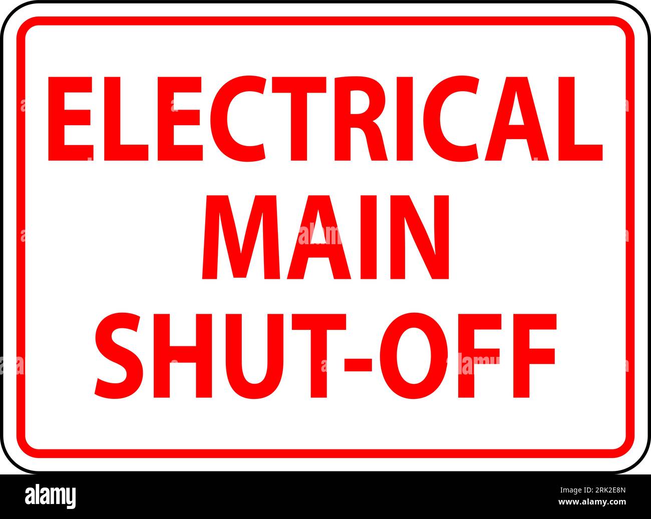 Fire and Emergency Sign Electrical Main Shut-Off Stock Vector Image ...
