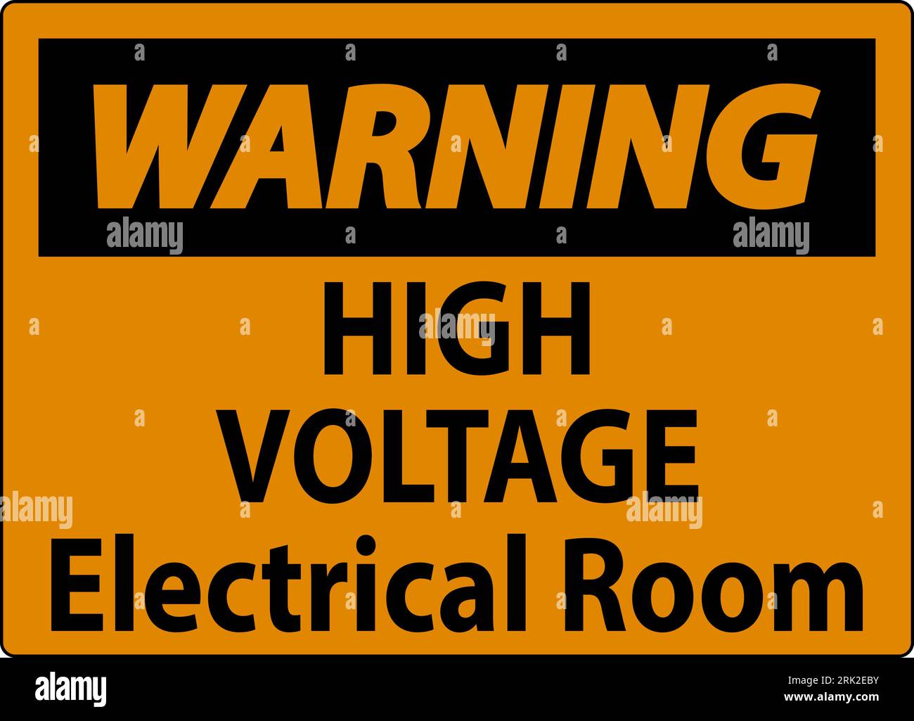 Warning Sign High Voltage - Electrical Room Stock Vector Image & Art ...