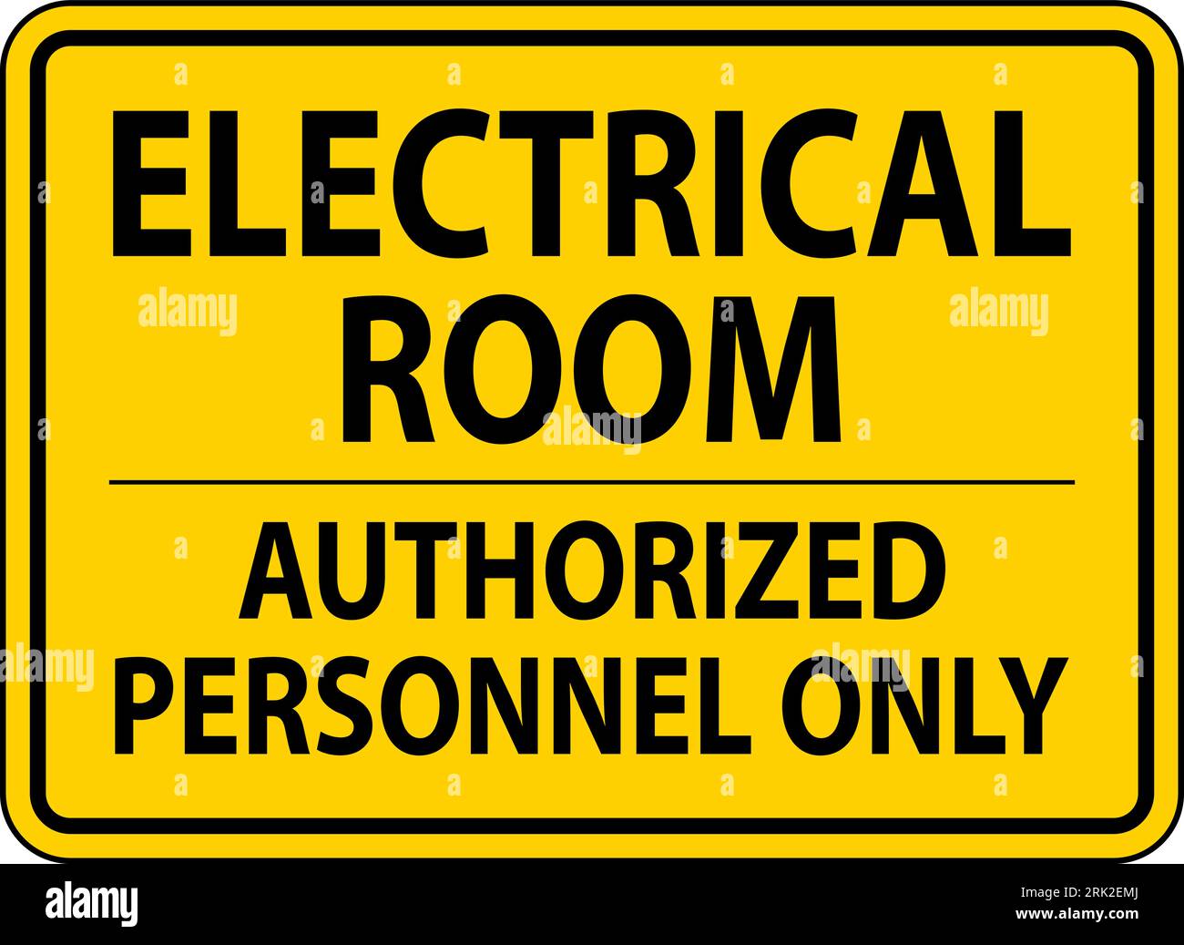 Notice Sign Electrical Room - Authorized Personnel Only Stock Vector ...