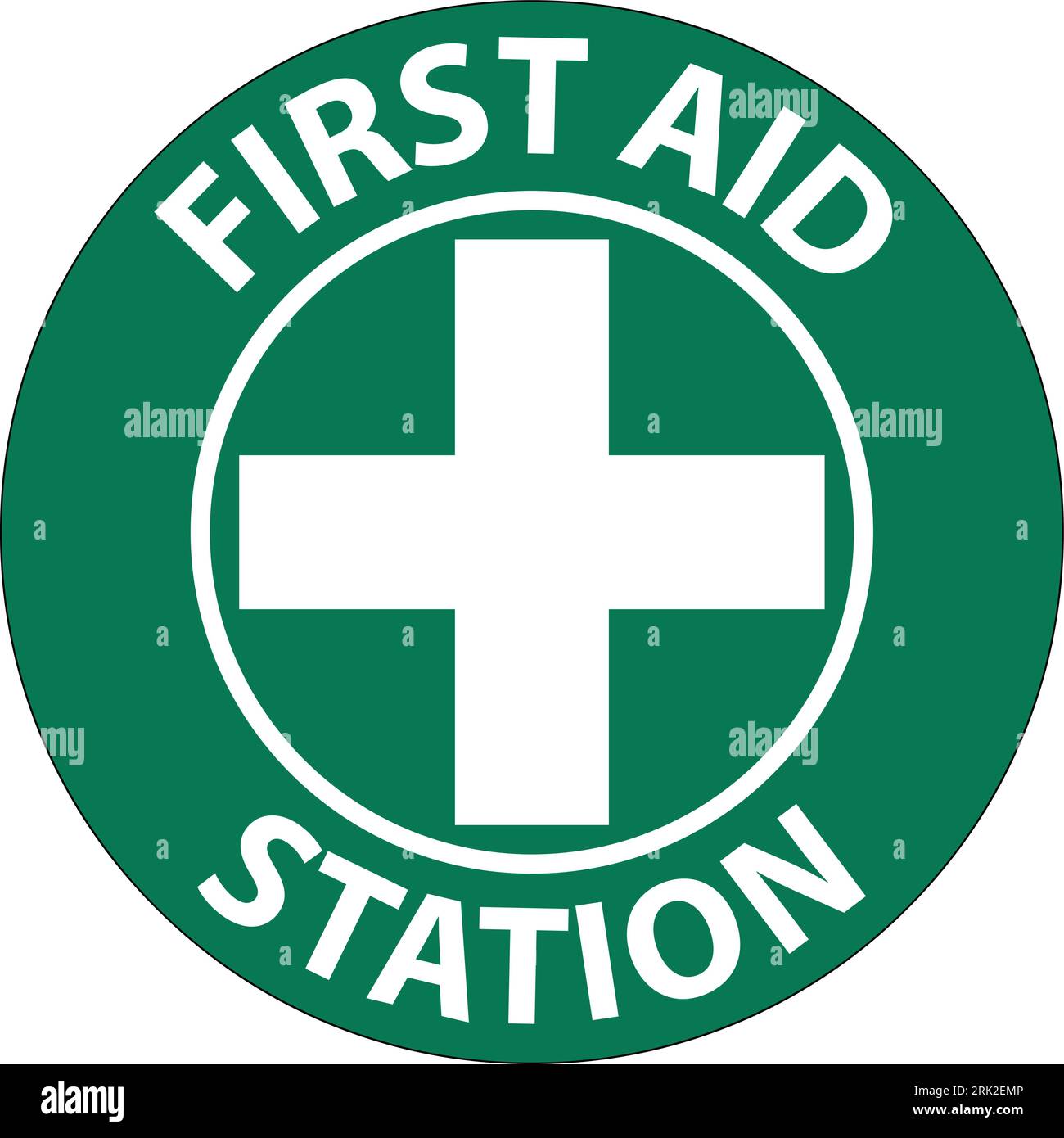 Floor Sign, First Aid Station Stock Vector Image & Art - Alamy