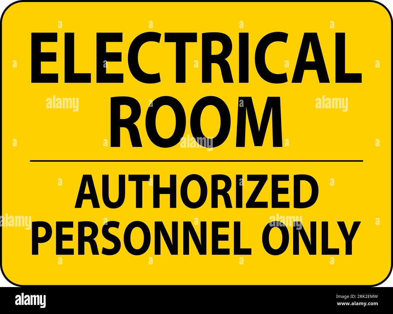Notice Sign Electrical Room - Authorized Personnel Only Stock Vector ...