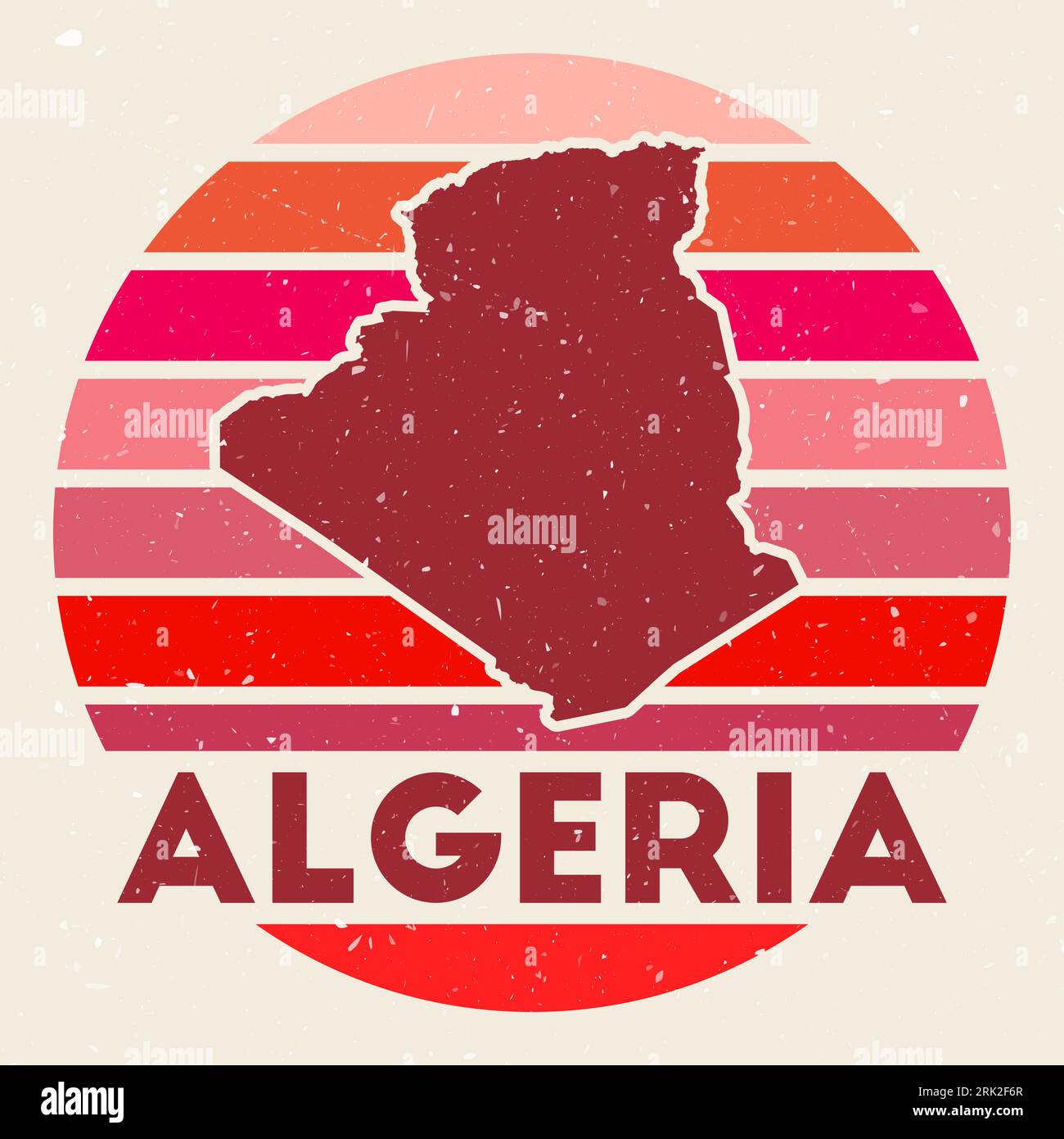 Algeria logo. Sign with the map of country and colored stripes, vector ...