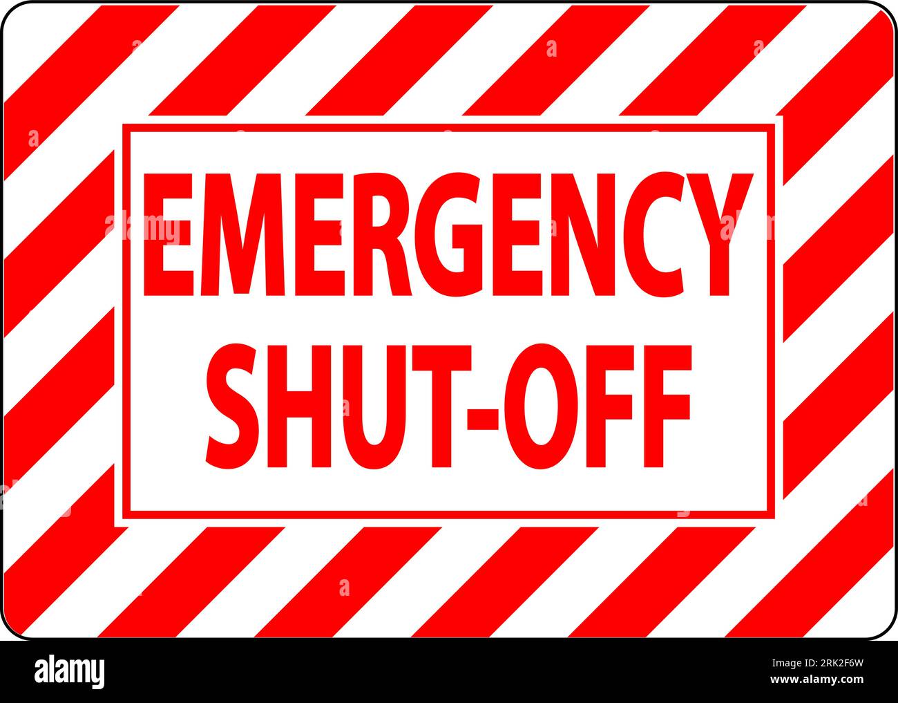 Electrical Equipment Warning Sign Emergency Shut-Off Stock Vector Image ...