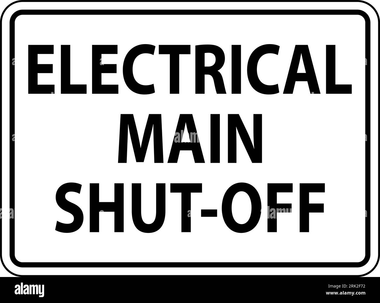 Fire and Emergency Sign Electrical Main Shut-Off Stock Vector Image ...