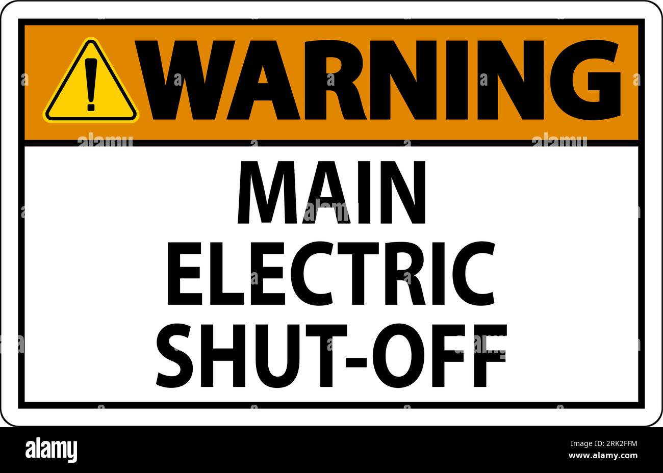Warning Sign Main Electric Shut-Off Stock Vector Image & Art - Alamy