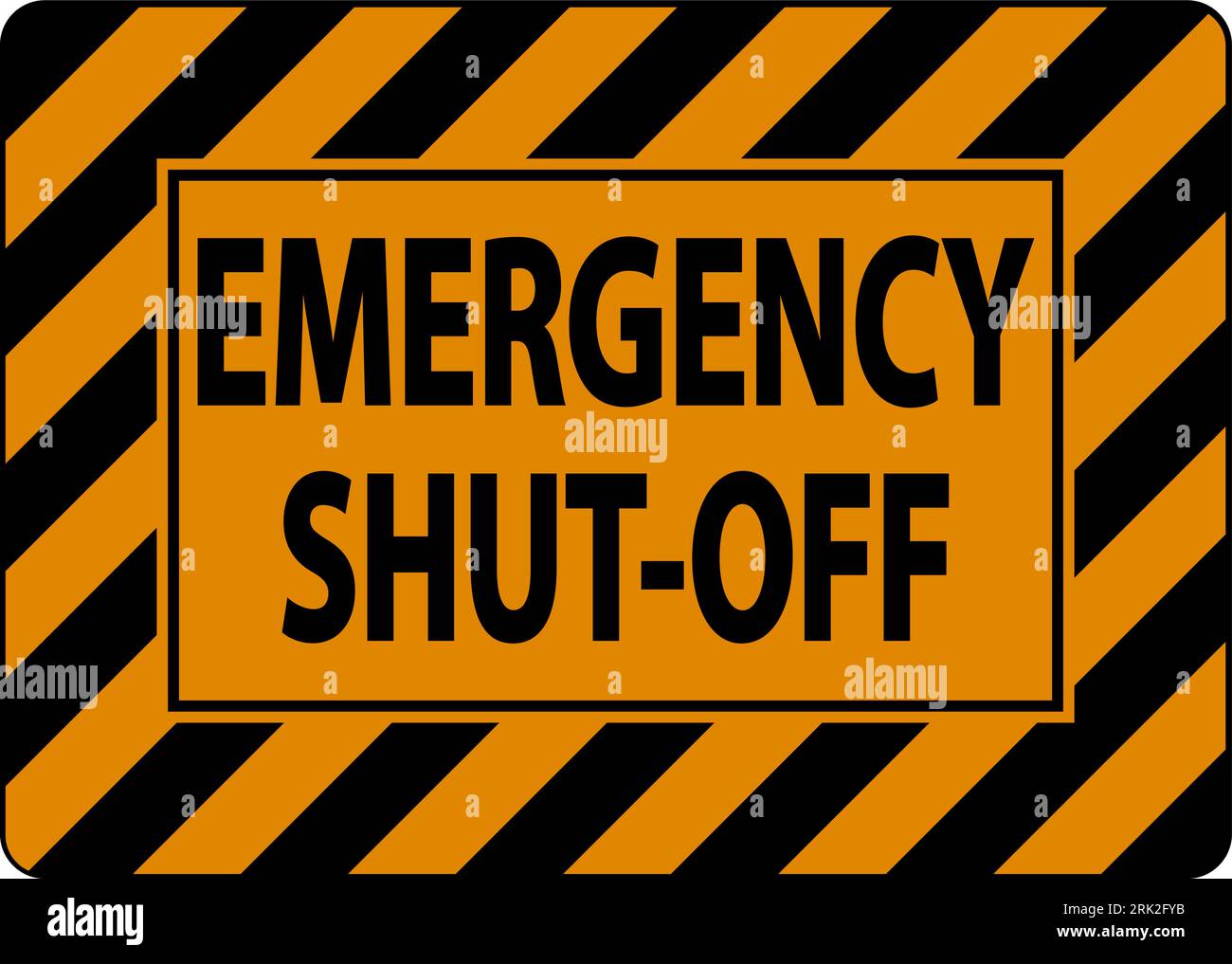Electrical Equipment Warning Sign Emergency Shut-Off Stock Vector Image ...