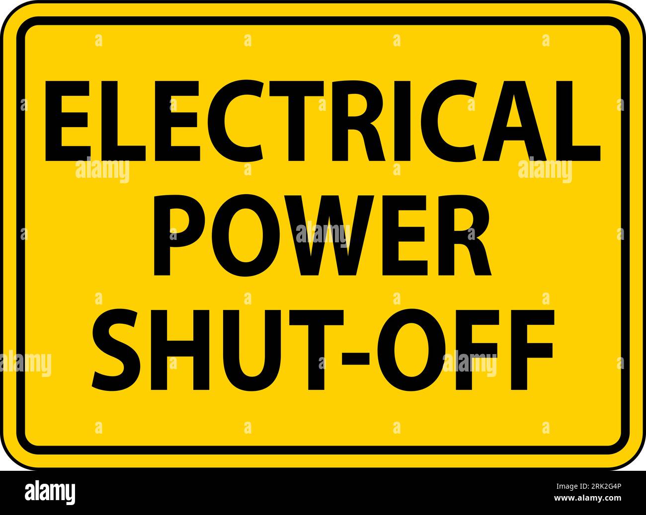 Electrical Equipment Warning Sign Electrical Power Shut-Off Stock ...