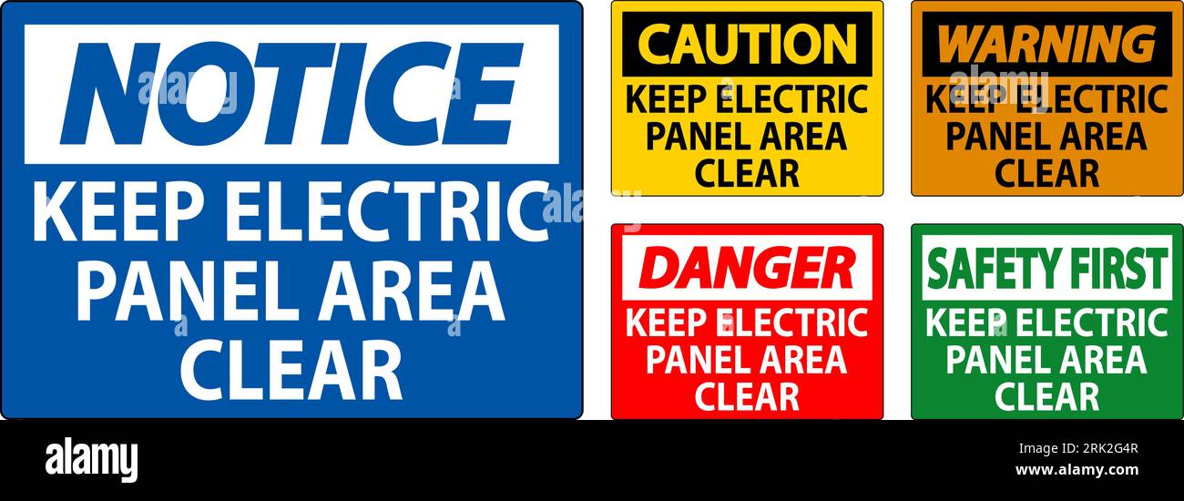 Keep this area clear Stock Vector Images - Alamy