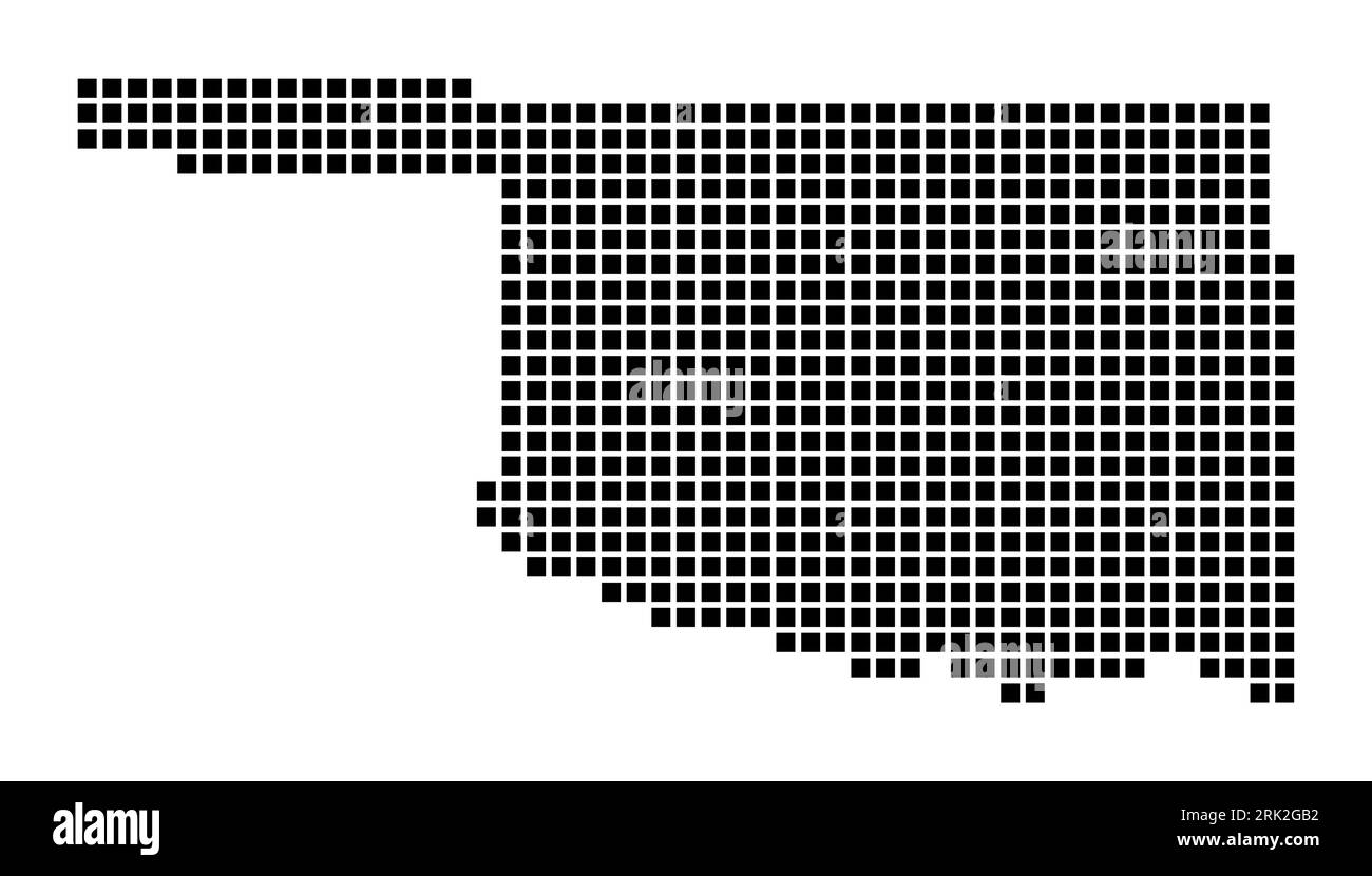 Oklahoma map. Map of Oklahoma in dotted style. Borders of the US state ...