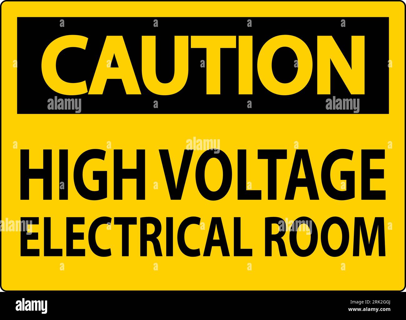 Caution Sign High Voltage - Electrical Room Stock Vector Image & Art ...