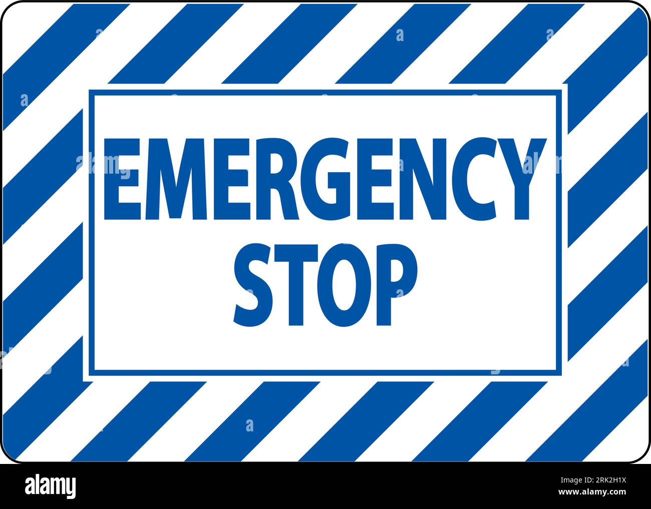 Electrical Equipment Warning Sign Emergency Stop Stock Vector Image ...