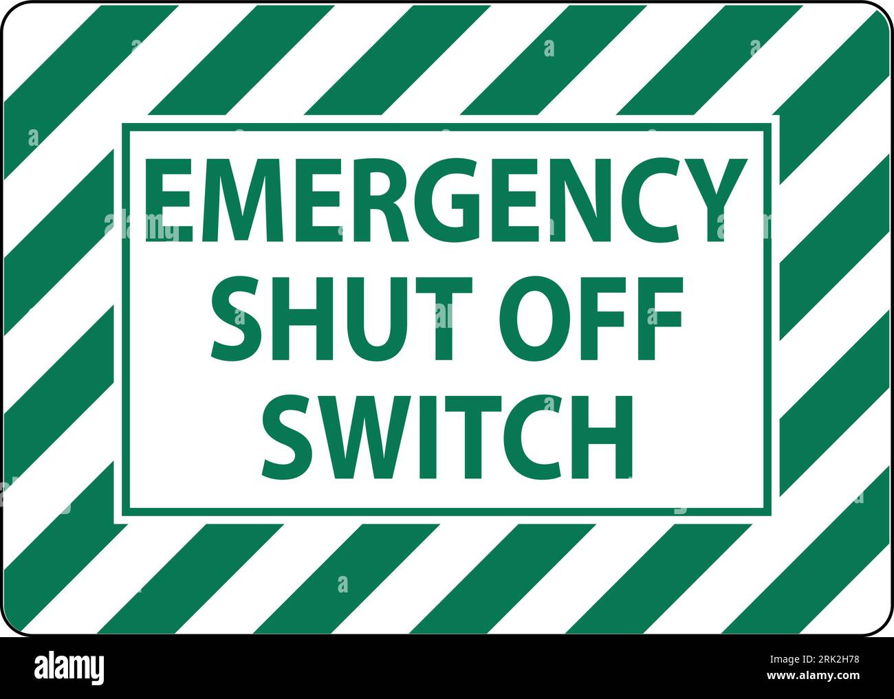 Automatic Start Hazard Sign Emergency Shut Off Switch Stock Vector ...