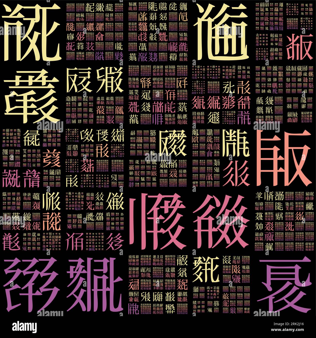 Abstract Matrix Background Design Using Random Characters Of Old