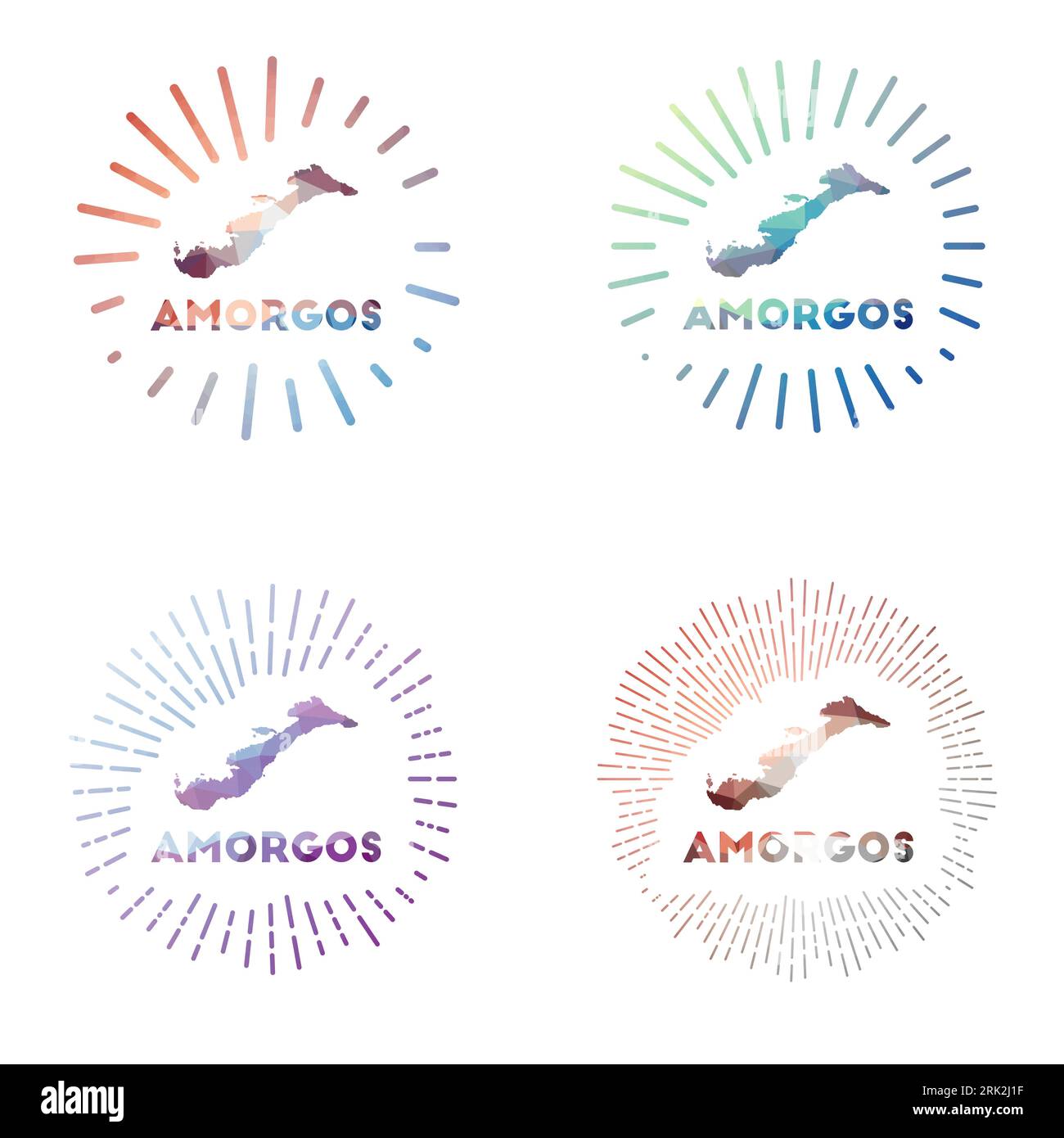 Amorgos map hi-res stock photography and images - Alamy