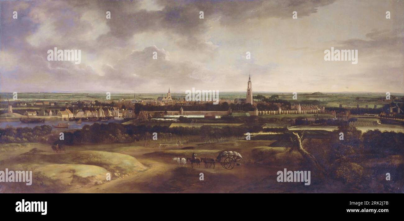 Gezicht op Amersfoort 1671 by Matthias Withoos Stock Photo - Alamy