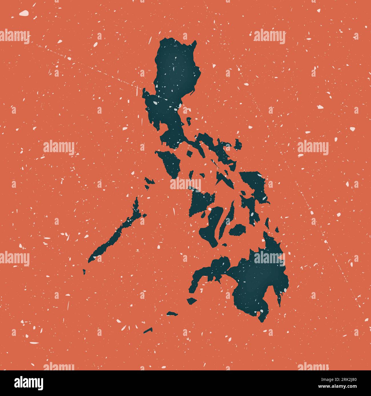 Philippines vintage map. Grunge map of the country with distressed ...