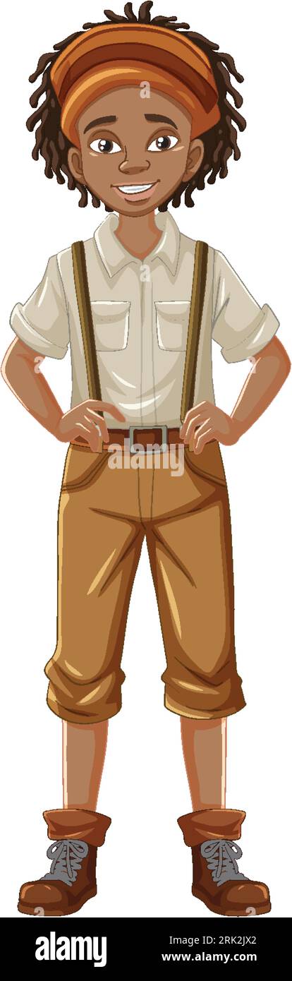 Illustration of a fantasy party character in vintage clothing Stock ...