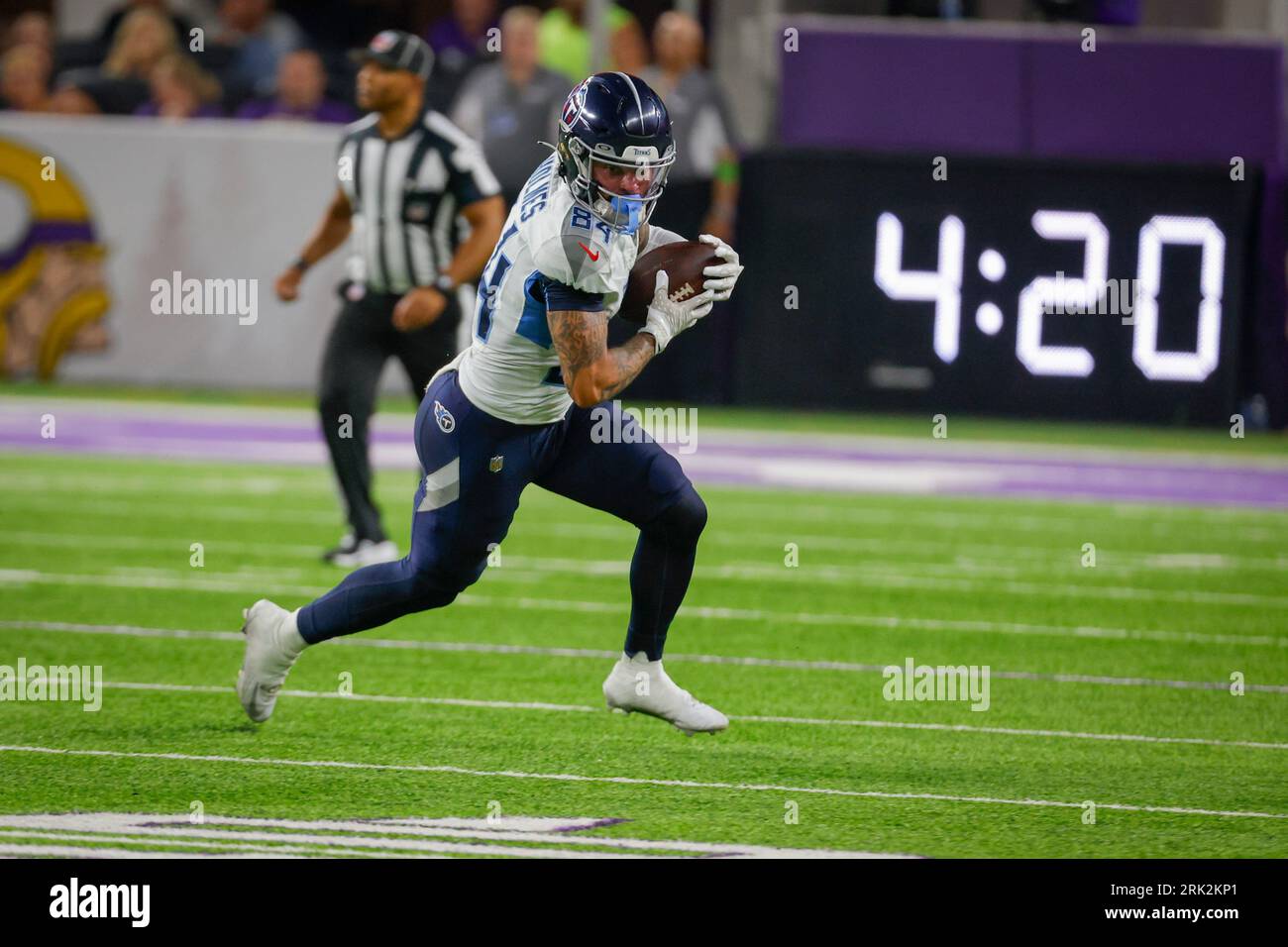 Tennessee Titans wide receiver Gavin Holmes (84) catches a pass against ...