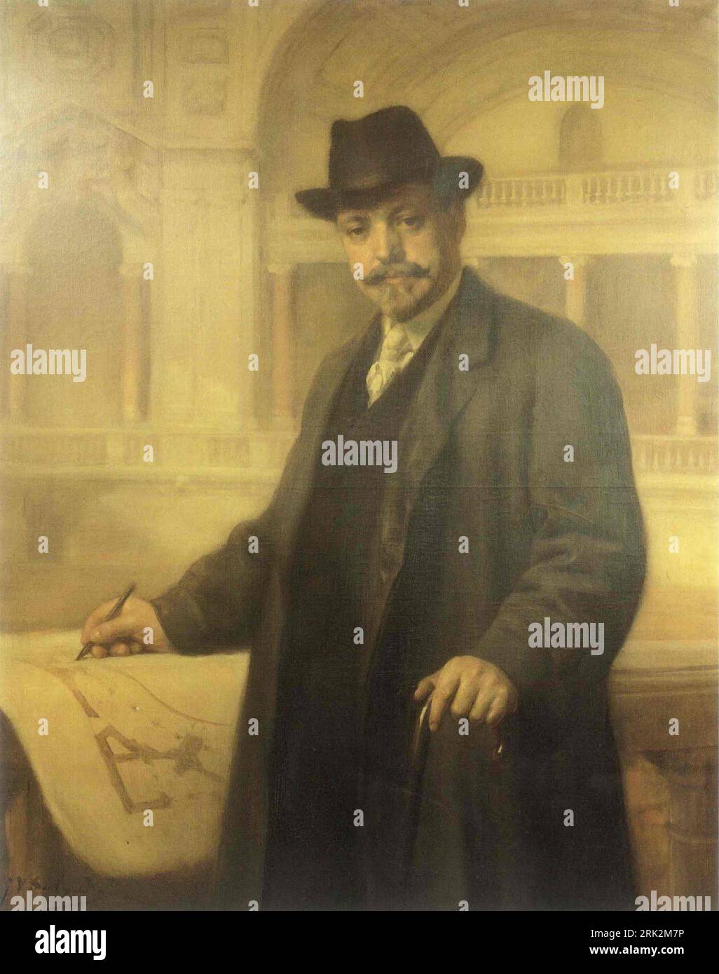 Portrait of Miguel Ventura Terra before 1918 by Veloso Salgado Stock ...