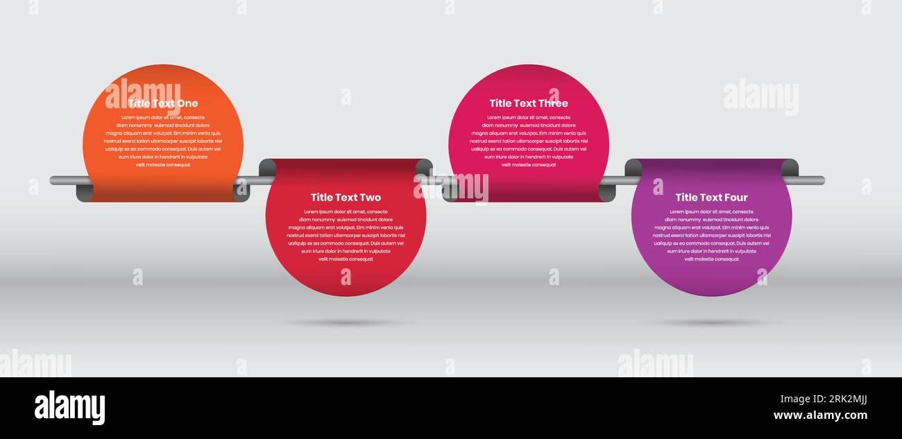 Business timeline roadmap infographic template with metallic gradient ...