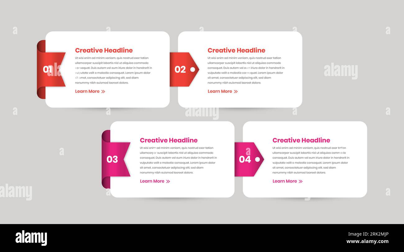Work process overview infographic text presentation card with abstract ...