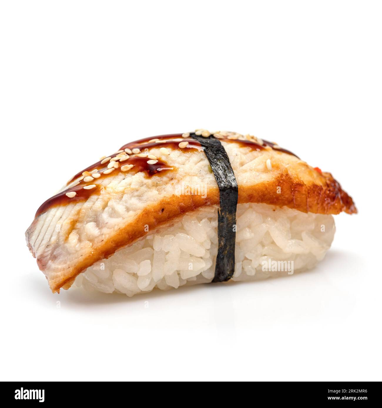 Delicious Unagi Eel Nigiri Sushi on black background. Traditional Japanese cuisine Stock Photo ...