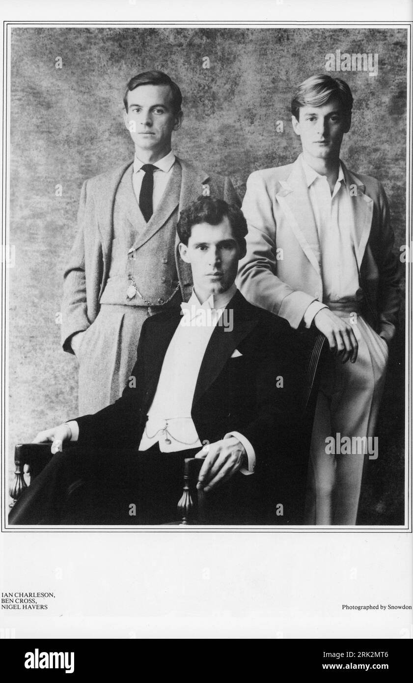 Inside page with Portrait by Lord SNOWDON of IAN CHARLESON BEN CROSS ...