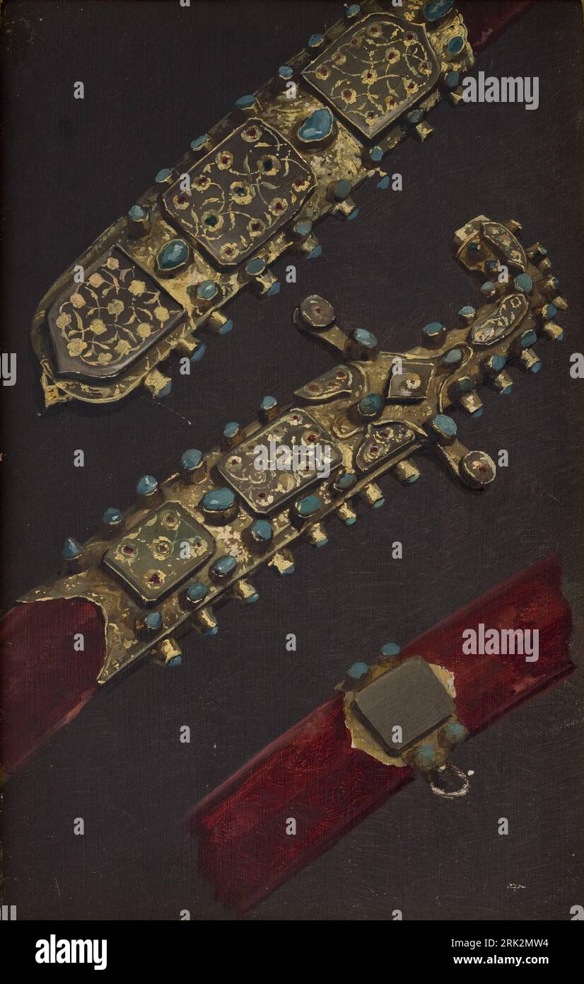 Study of a Turkish Sabre from the 17th C. by Stanisław Chlebowski Stock ...